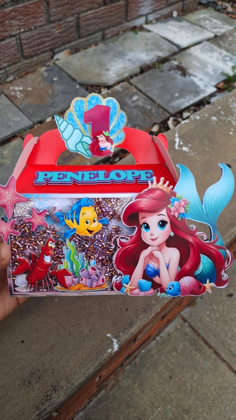 3D Little Mermaid Ariel Boxes - Etsy