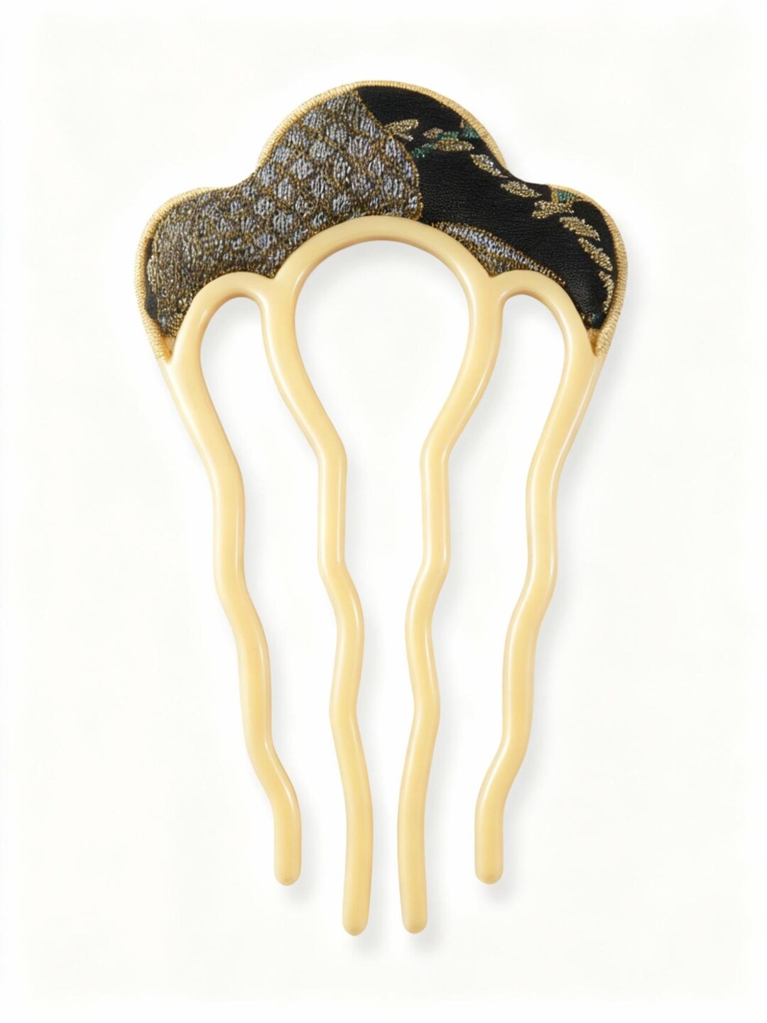 Handmade Chinese Song Brocade Hair Comb | Unique Embroidered Silk Hair ...