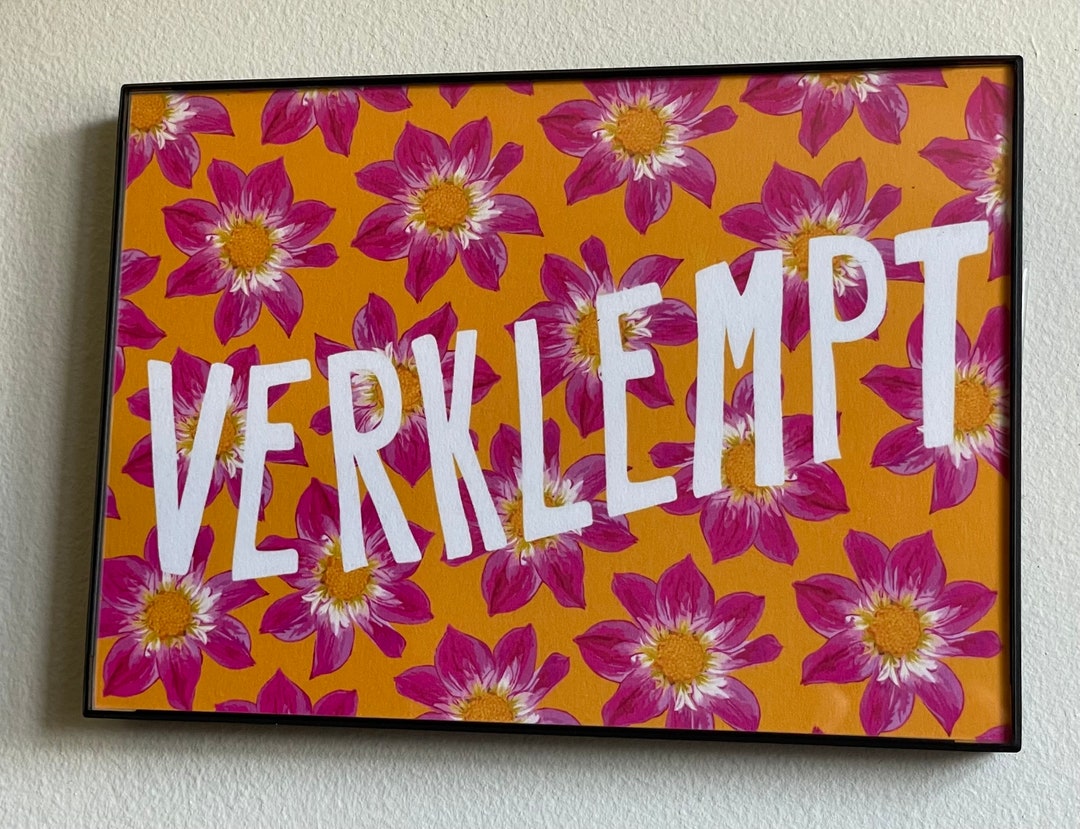 Verklempt - Frammed Yiddish Art Print - Etsy