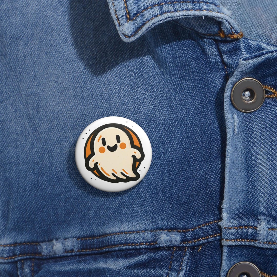 Custom Ghost Pin Button: Spooky Halloween Badge - Etsy Canada