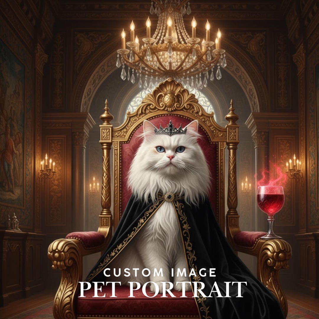 Custom Vampire Pet Portrait: Gothic Halloween Dog or Cat Art (digital ...