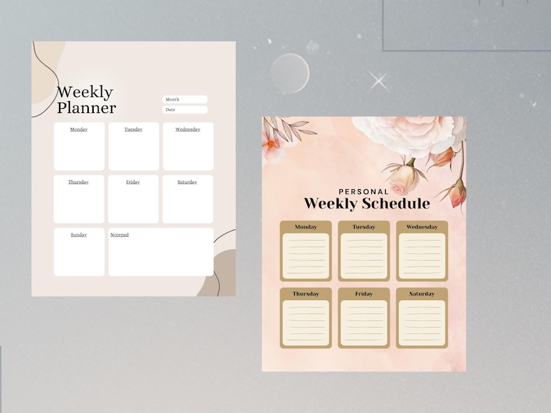 Weekly Planner Template Printable | Weekly Schedule | Organizer Sheet ...