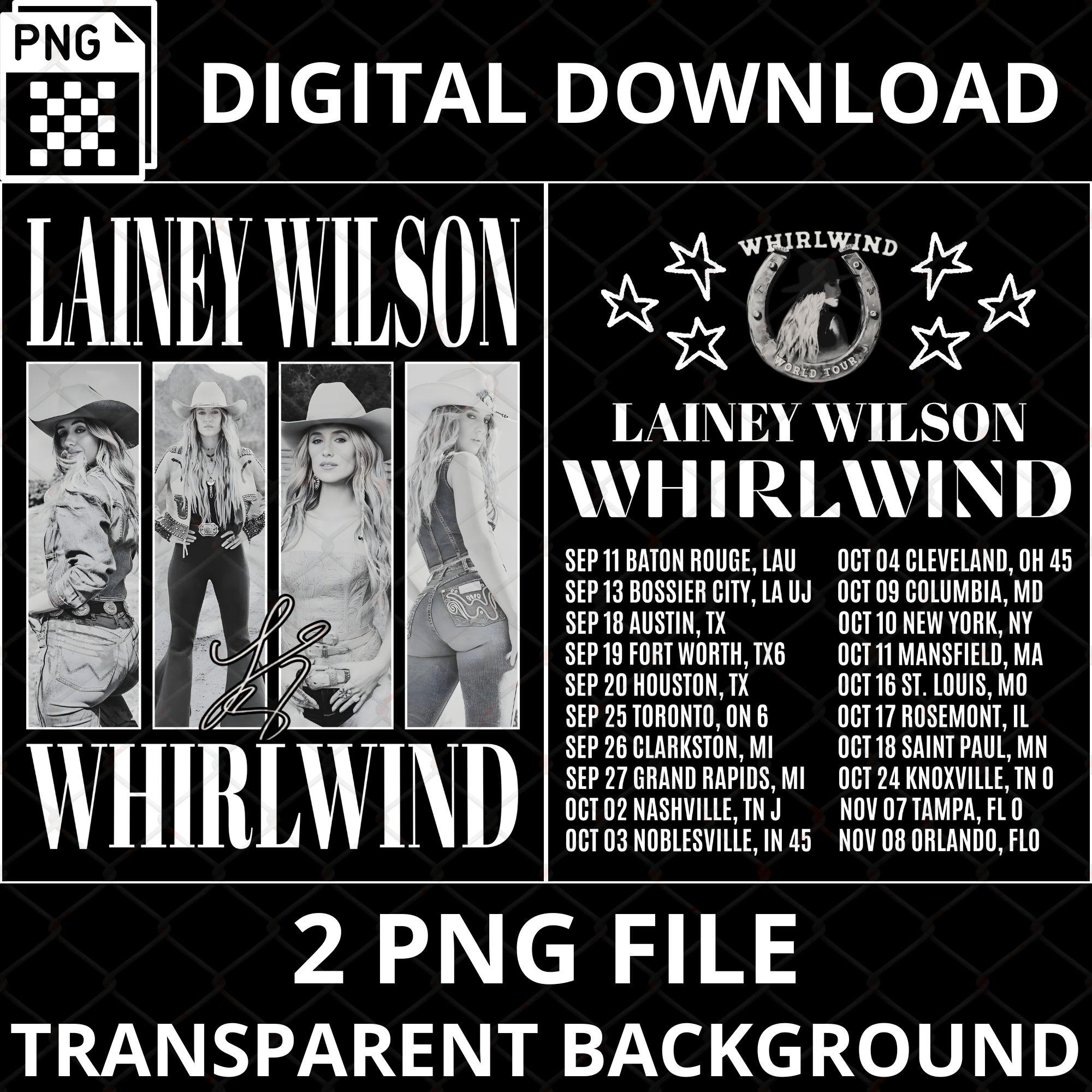 Lainey Wilson Whirlwind Tour T-shirt PNG Design (digital Download) - Etsy