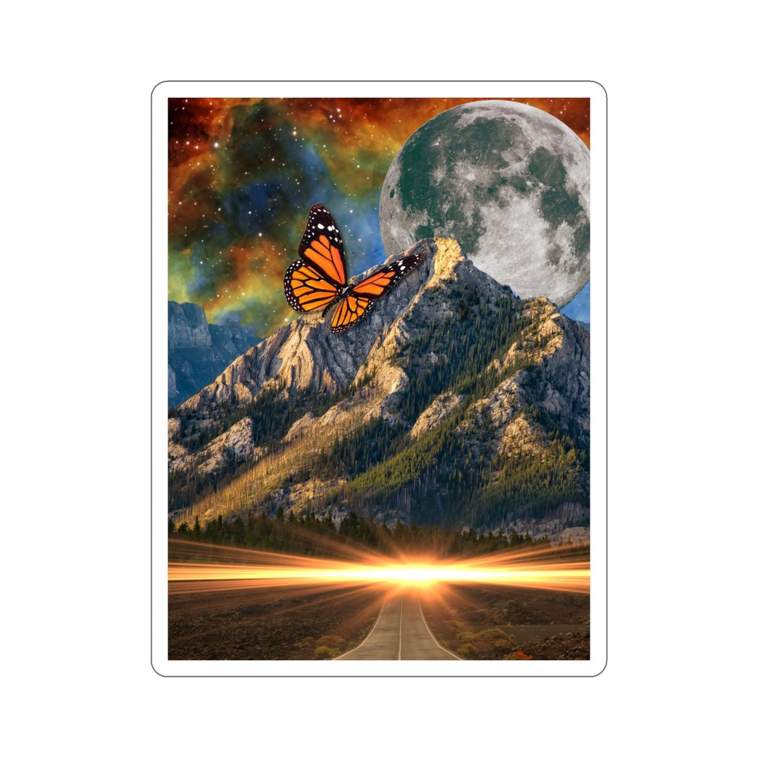 Aesthetic Landscape Decal Mountain Landscape Sticker Dreamy - Etsy