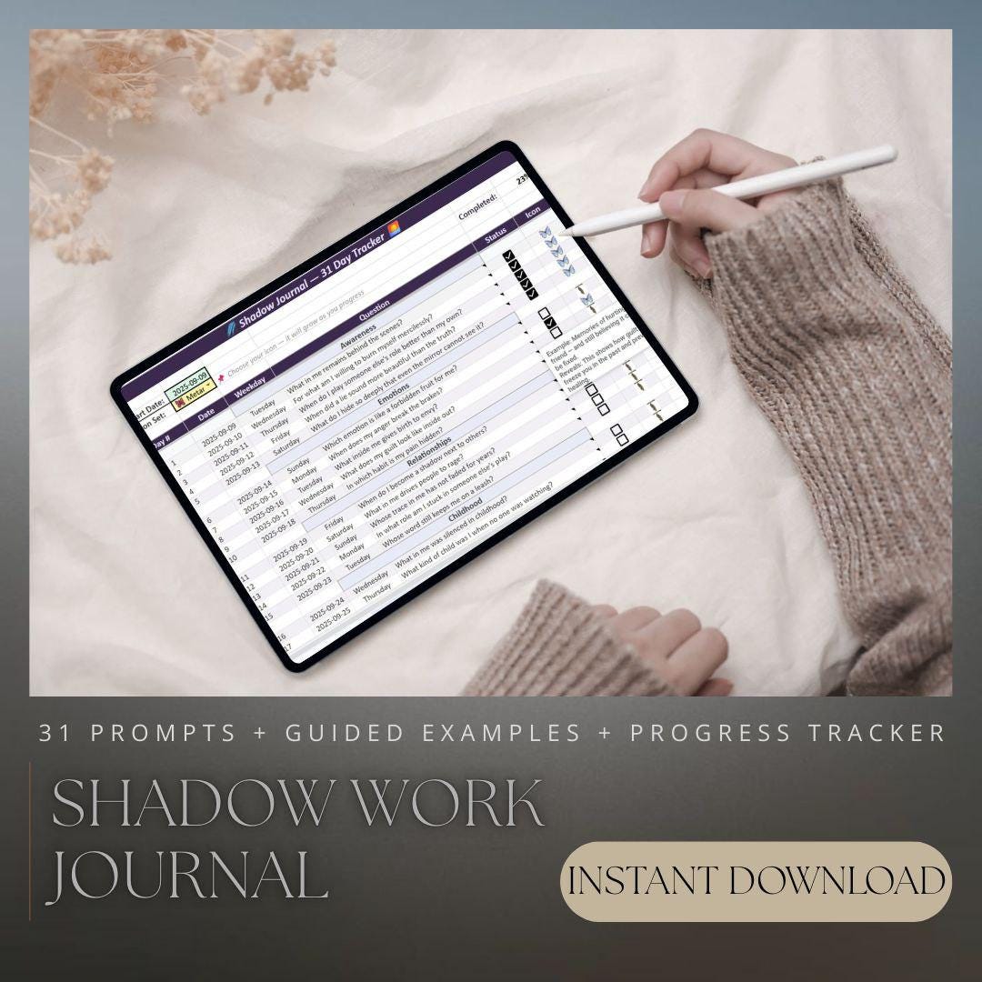 Shadow Work Journal PDF – 31 Daily Prompts With Examples & Progress ...