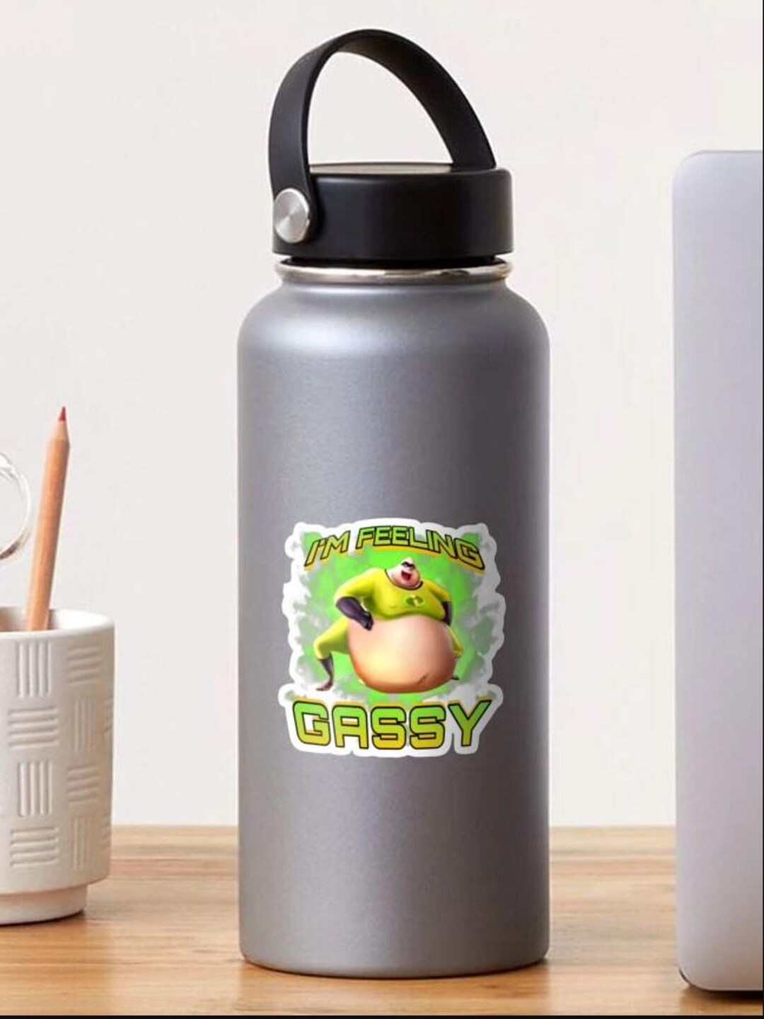 Funny 'i'm Feeling Gassy' Sticker, Cartoon Gift - Etsy