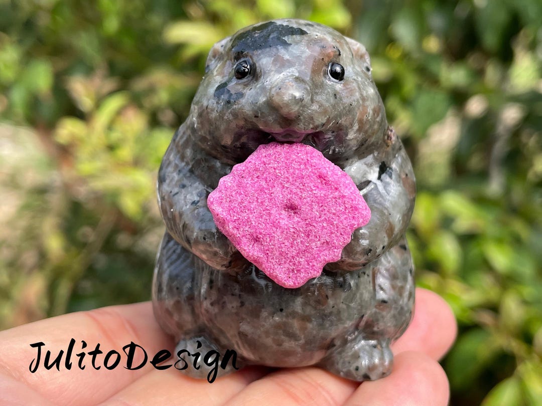 Yooperlite Stone Quartz Hamster Skull: Hand Carved Elf Crystal Decor (2 ...