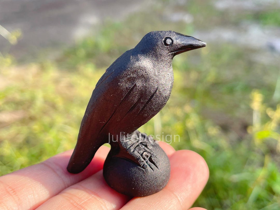 Hand Carved Obsidian Bird Skull: Crystal Home Decor Gift (1.7'') - Etsy