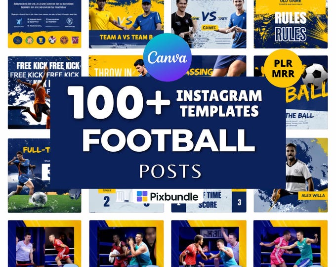 100+ Football Instagram Post Templates | Canva Editable Soccer Social ...