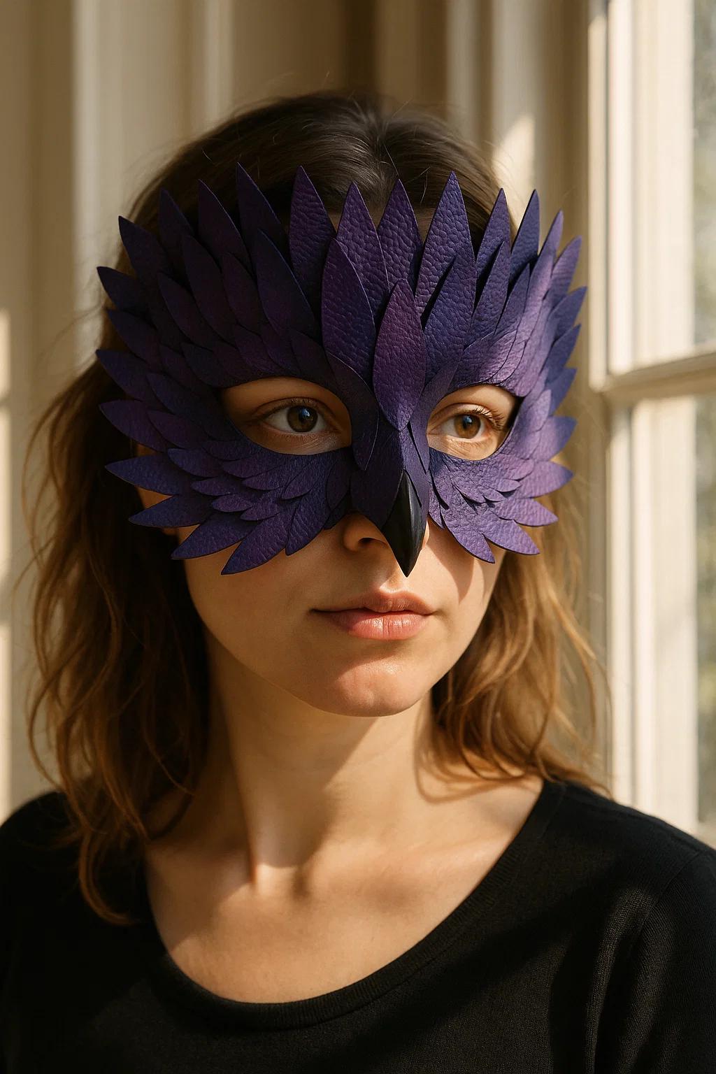 Handmade Owl Feather Beak Mask: Masquerade Bird Costume - Etsy