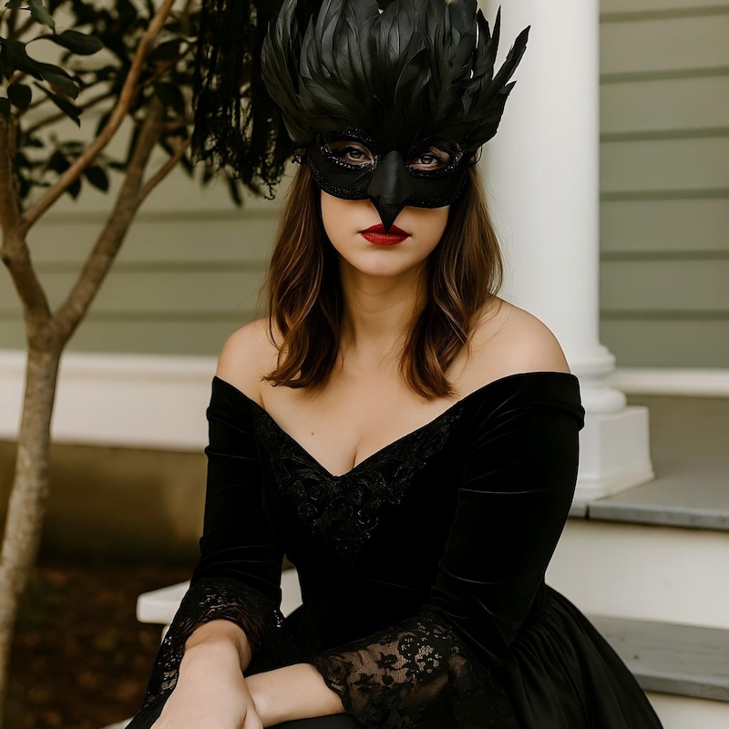 Feathered Raven Mask Raven Mask - Etsy Australia