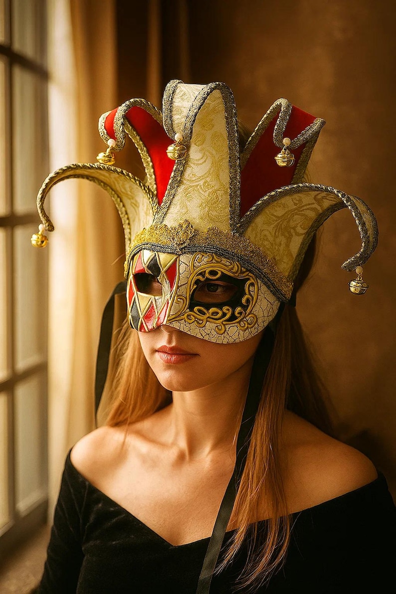 Venetian Masquerade Mask With Bells: Handmade Retro Party Mask - Etsy