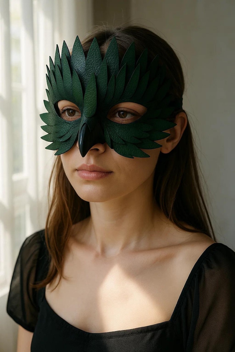 Handmade Owl Feather Beak Mask: Masquerade Bird Costume - Etsy