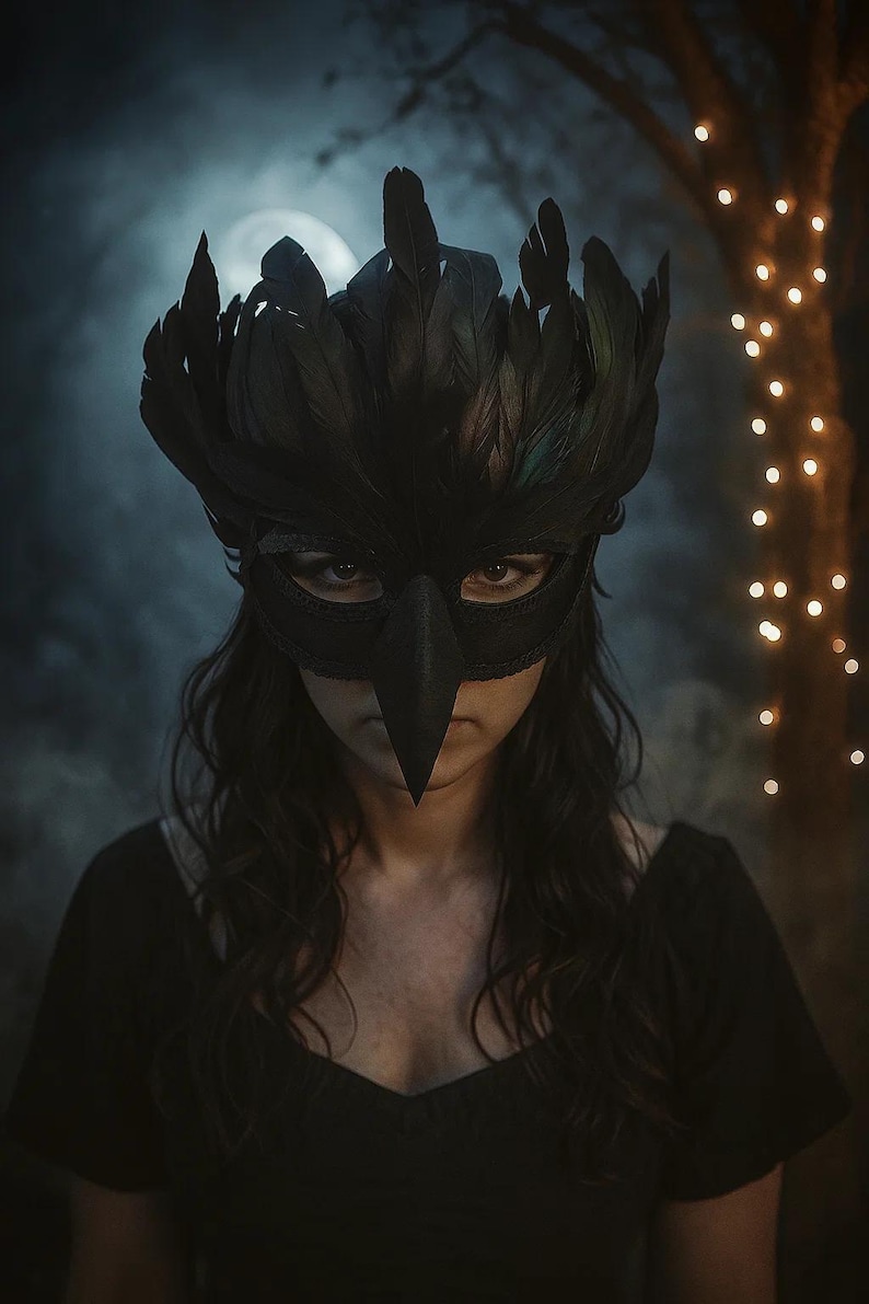 Handmade Gothic Crow Mask: Black Raven Masquerade Accessory - Etsy Canada