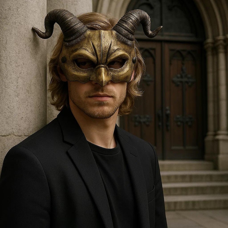 Horned Mask for Men - Etsy UK