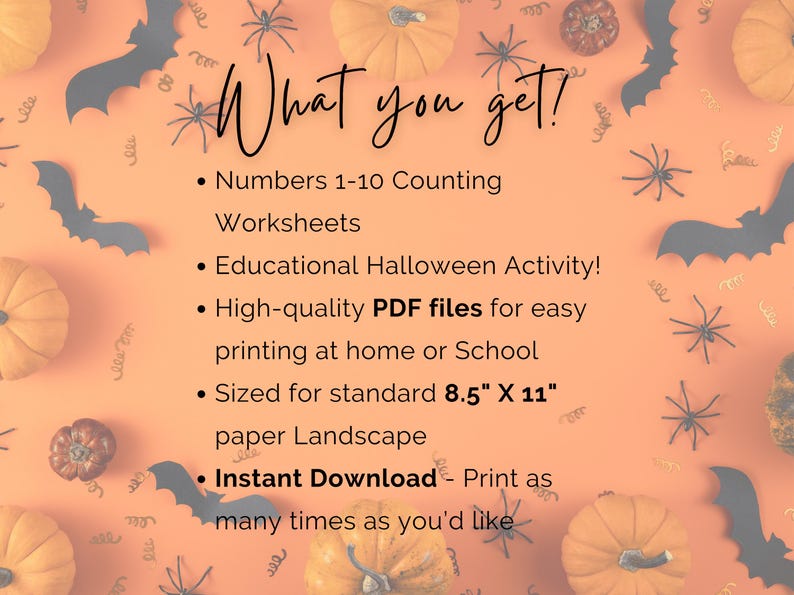 Halloween Numbers 1–10 Tracing Worksheets | Preschool & Kindergarten ...