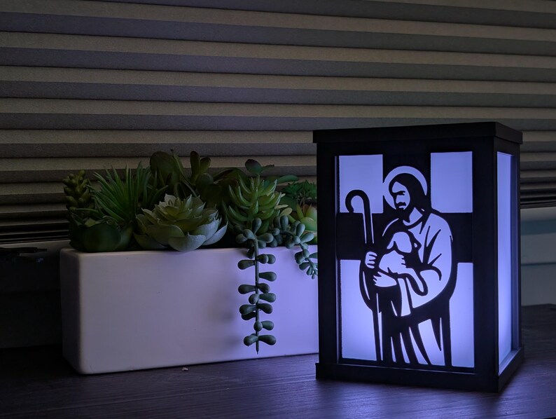 Prophet Jesus With Cross Storylight Panel | Religious Lantern Designs ...