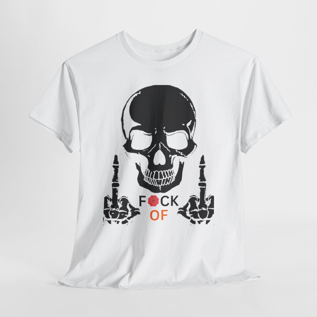 Rebel Skeleton Middle Finger Graphic Tee, Sarcastic Streetwear - Etsy