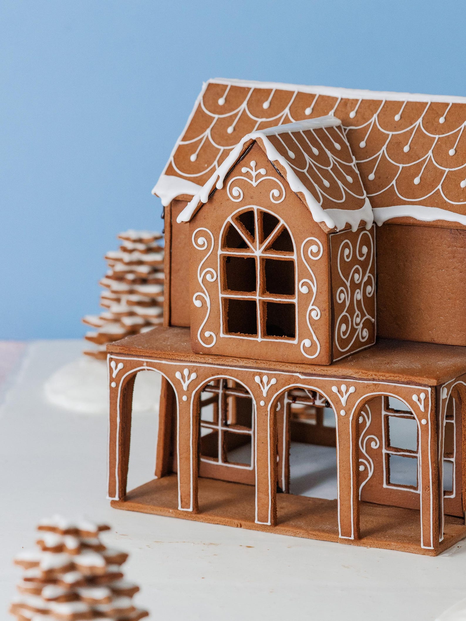 Large Gingerbread House Template – PDF Printable Stencil Baking Pattern ...