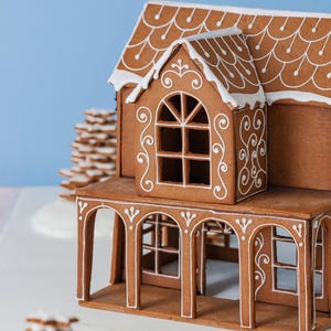 Large Gingerbread House Template – PDF Printable Stencil Baking Pattern ...