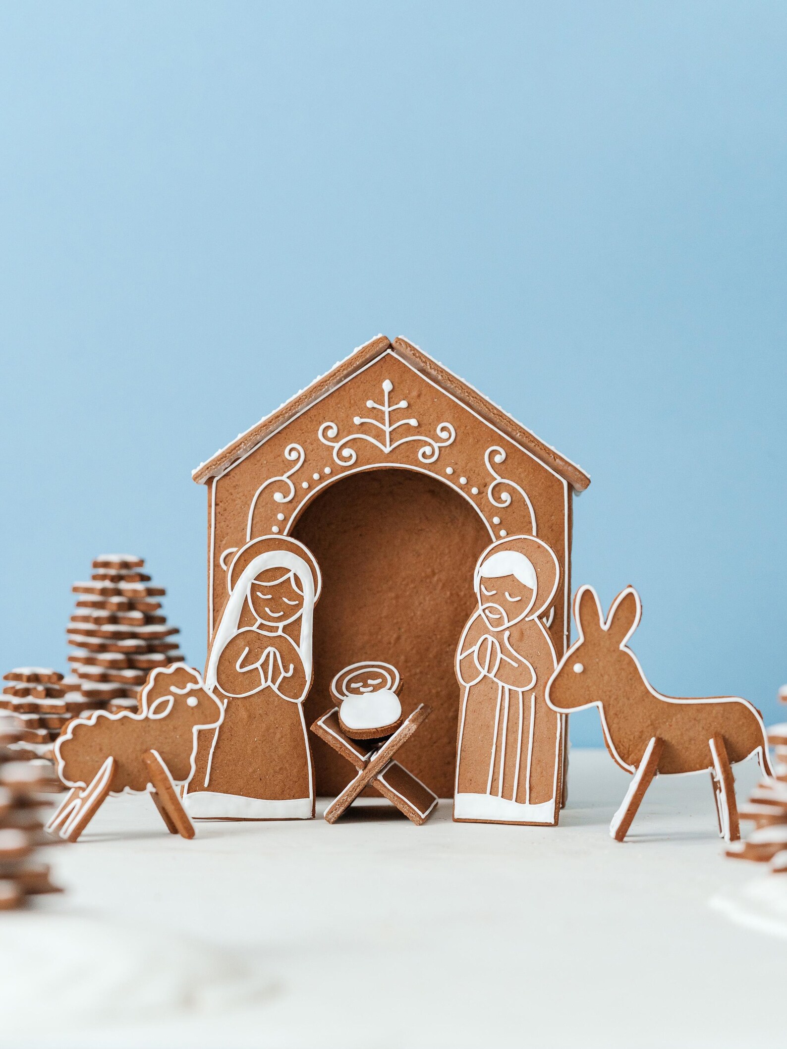 Gingerbread Nativity Scene Template – PDF Printable Baking Pattern - Etsy