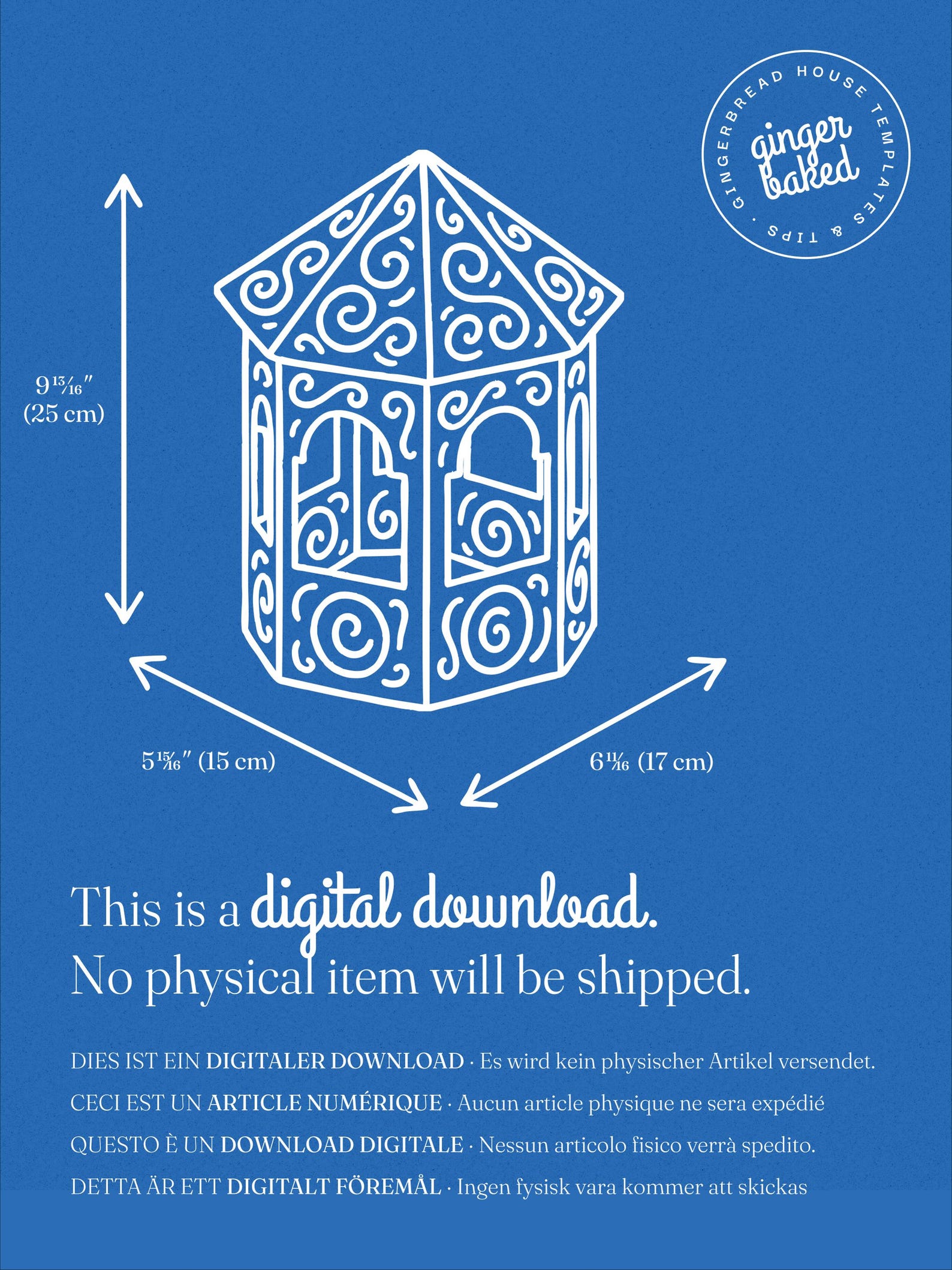 Gingerbread Gazebo Template – PDF Printable Baking Pattern - Etsy