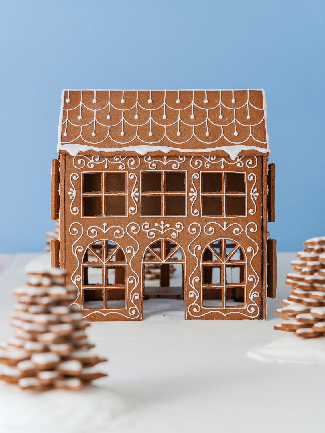 Large Gingerbread House Template – PDF Printable Stencil Baking Pattern ...