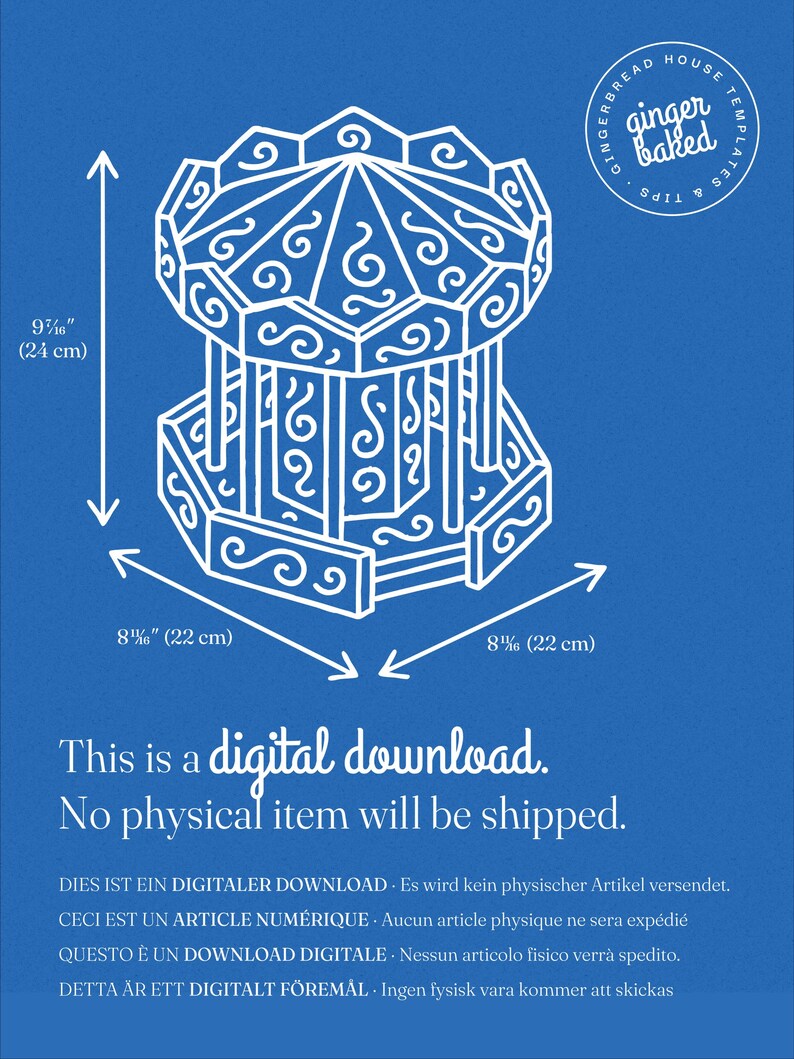 Gingerbread Carousel Template – PDF Printable Baking Pattern - Etsy