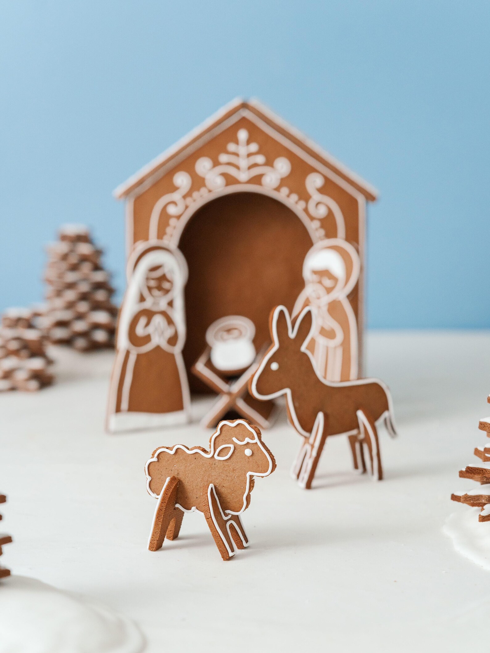 Gingerbread Nativity Scene Template – PDF Printable Baking Pattern - Etsy