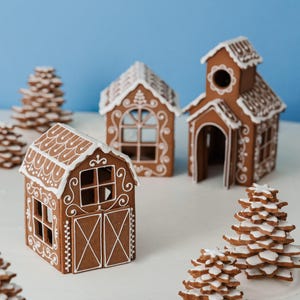 Gingerbread Village Template – PDF Printable Baking Pattern - Etsy