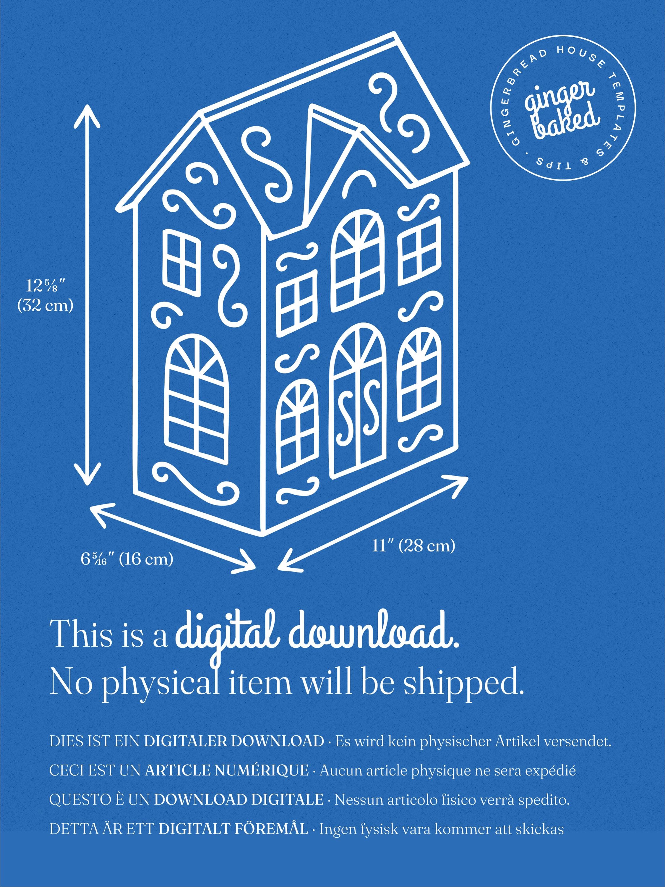 Gingerbread House – PDF Printable Baking Pattern - Etsy