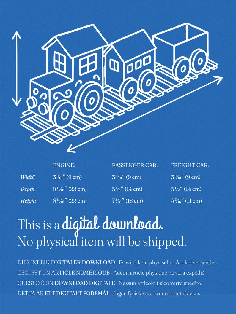 Gingerbread Train Template With Tracks – PDF Printable Baking Pattern - Etsy