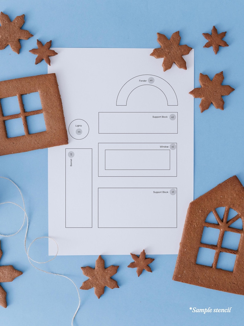 Gingerbread Train Template With Tracks – PDF Printable Baking Pattern - Etsy