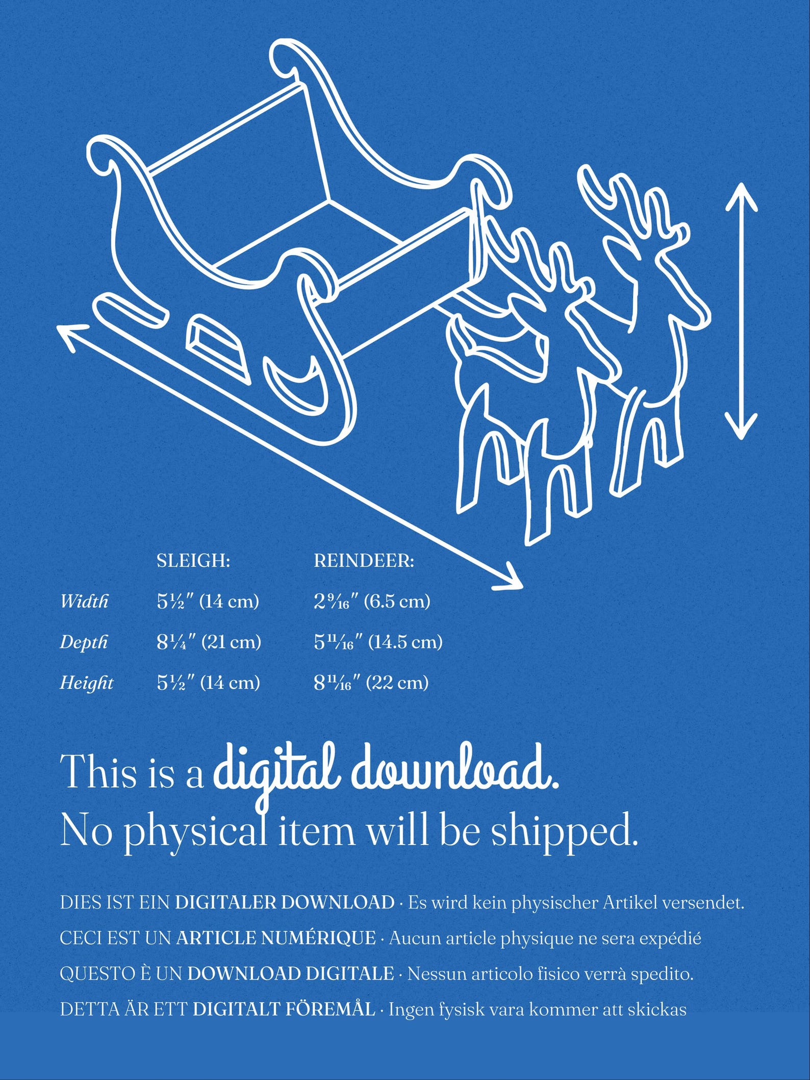 Gingerbread Santa Sleigh Template – PDF Printable Baking Pattern - Etsy