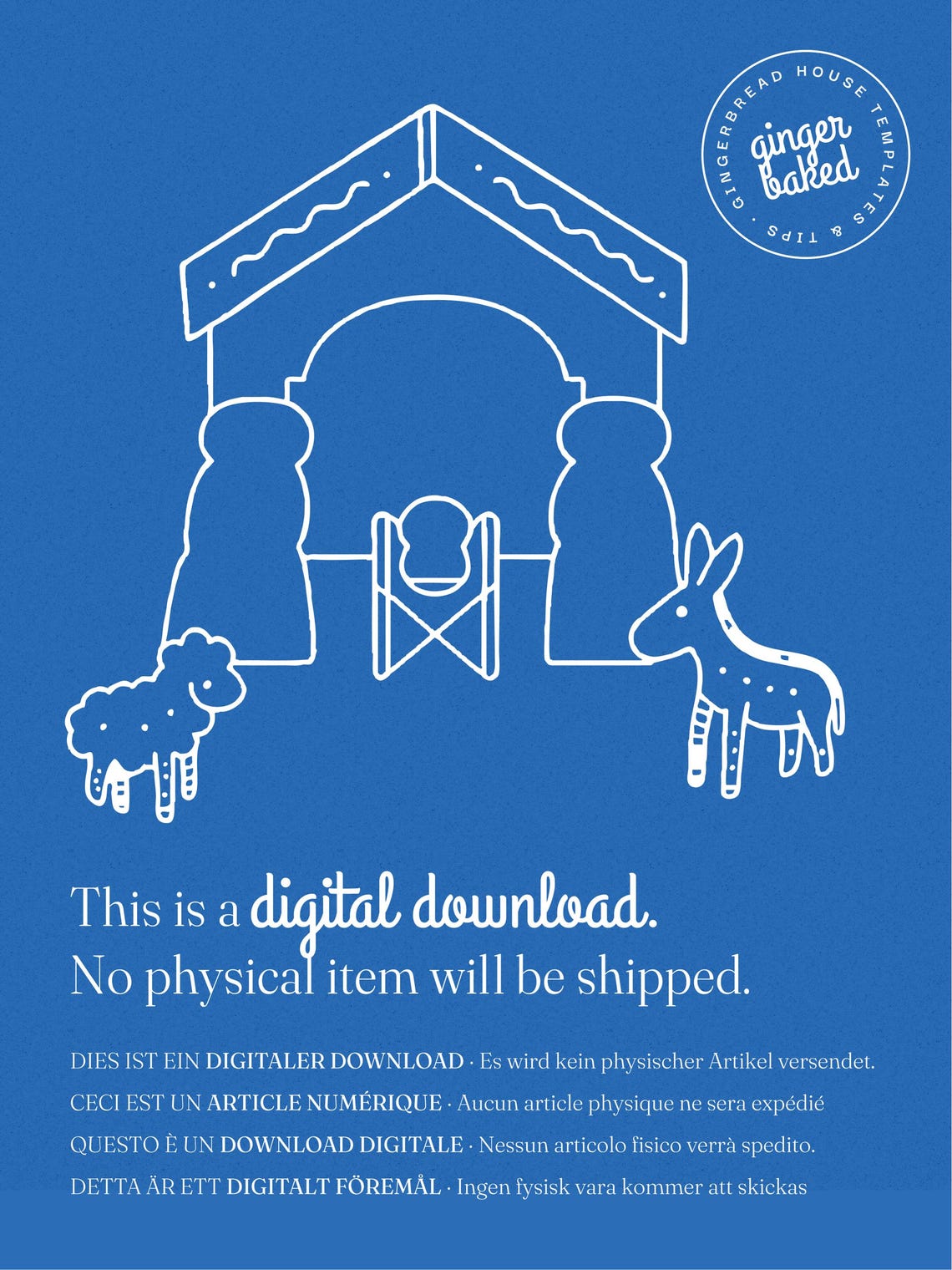 Gingerbread Nativity Scene Template – PDF Printable Baking Pattern - Etsy