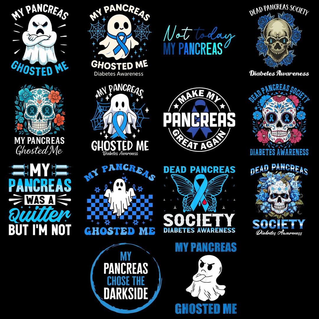 Pancreas Ghosted Me PNG, Funny Diabetes Awareness Humor Clipart, T1D ...