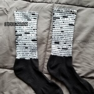 Document [REDACTED] Socks, SCP Foundation Themed POD - Etsy
