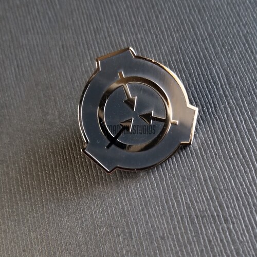 Scp Logo Black And Silver 1 Inch Enamel Pin Foundation Etsy