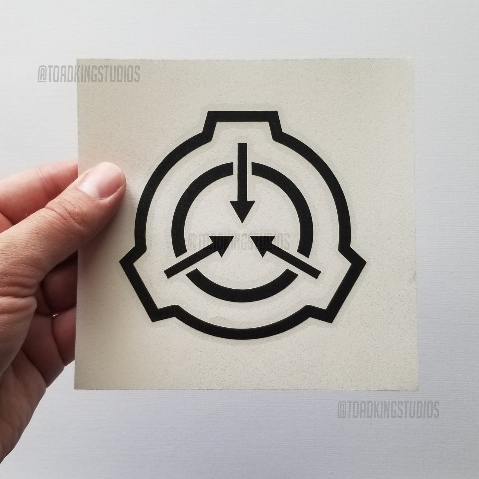 SCP Logo Black 4-inch Vinyl Decal Transfer Sticker - Transparent ...