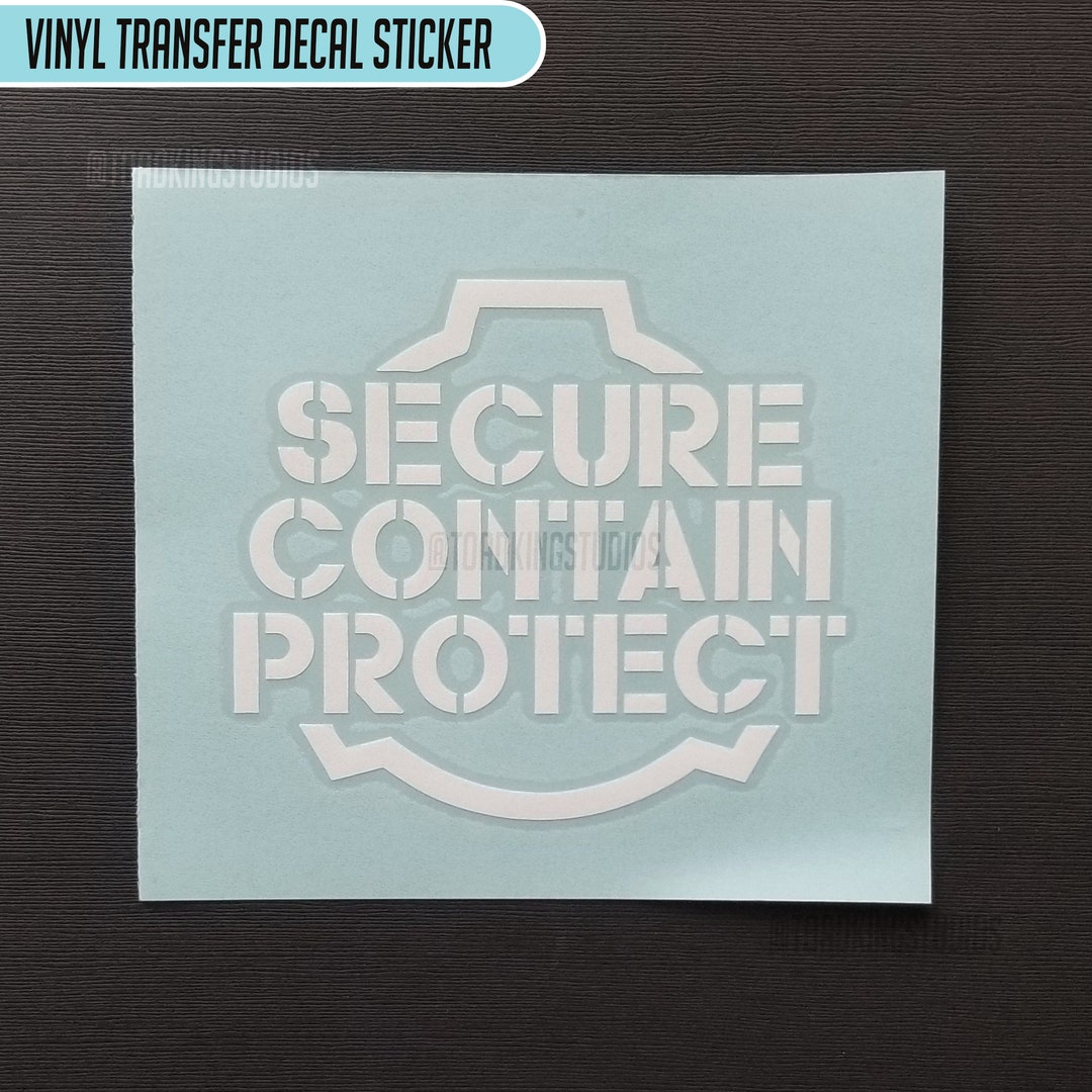 Secure Contain Protect Vinyl Decal Transfer Sticker 5-inch - Etsy