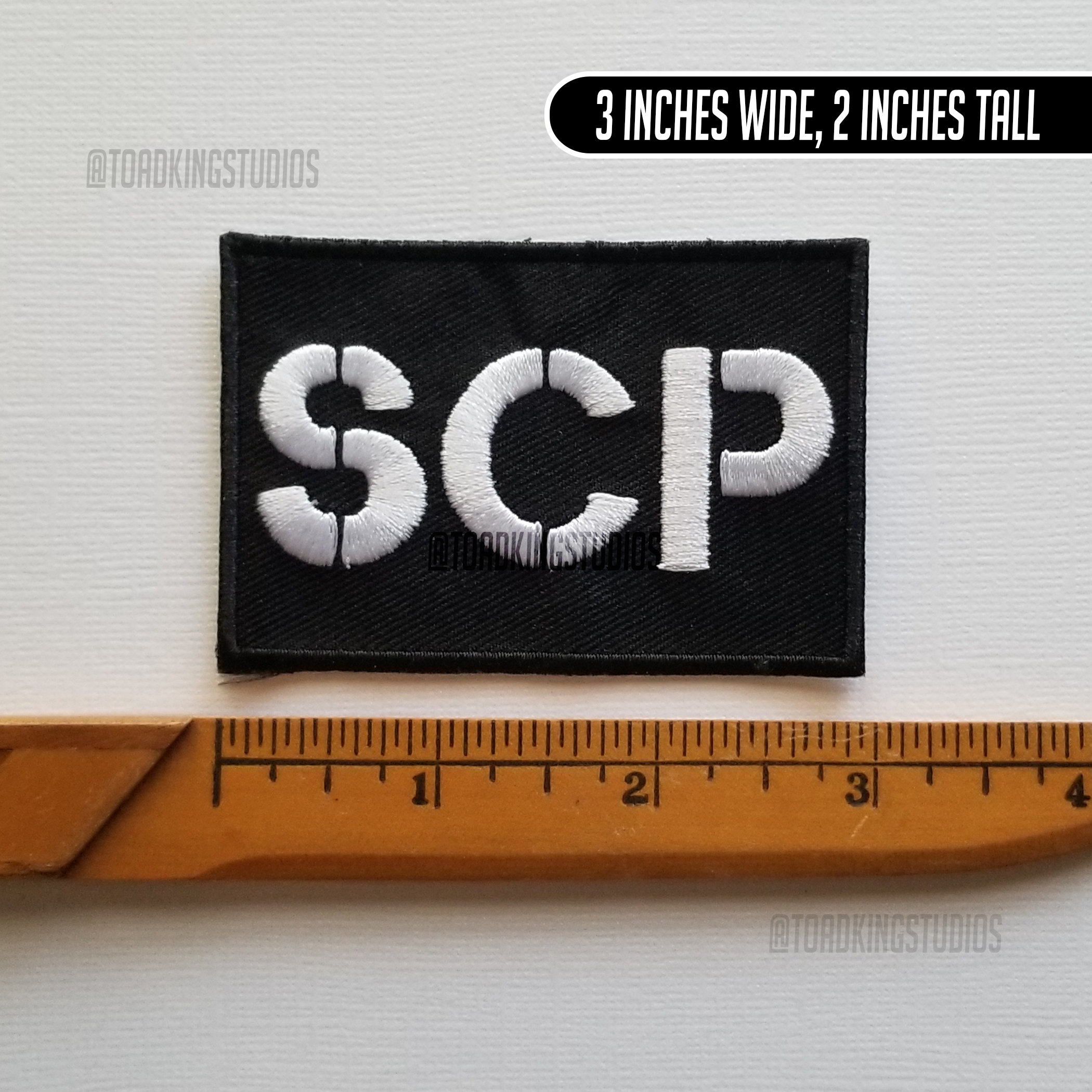 SCP Text Stencil Black Rectangle 3-inch Cosplay Patch - Etsy Australia