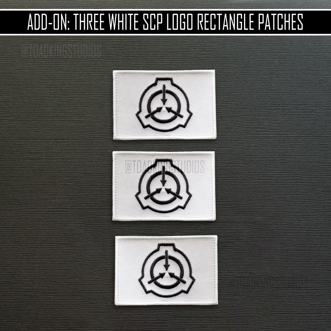 Bulk Combo SCP Logo Rectangle 3-inch Patch, Hook & Loop Back, White ...