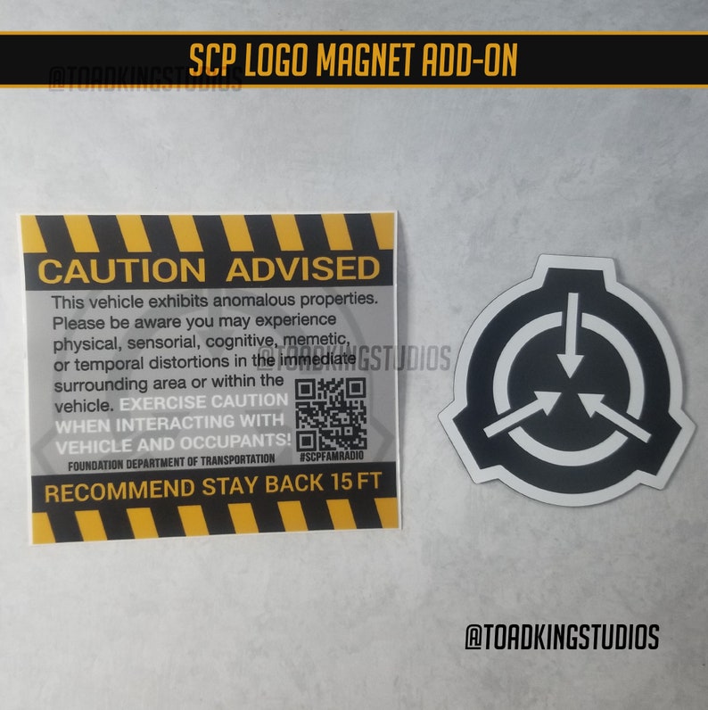 Caution Anomalous Vehicle Sticker SCP Foundation - Etsy