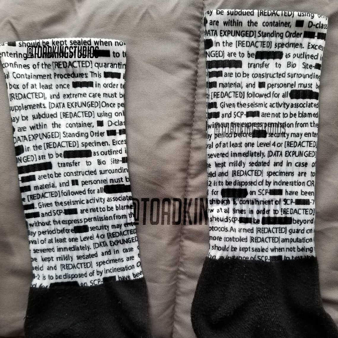 Document REDACTED Socks SCP Foundation Themed POD - Etsy