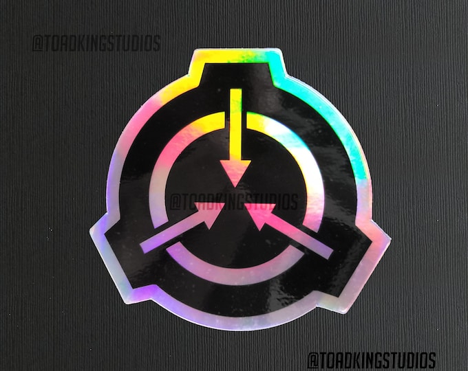 SCP Logo Black Holographic Sticker 3-inch - NEW - Etsy