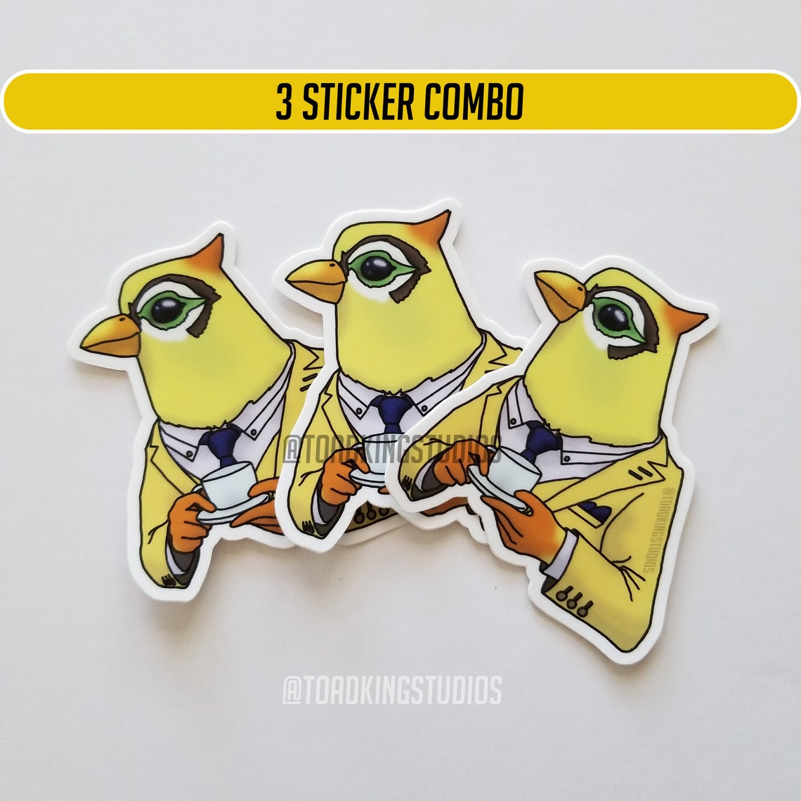 Yellow Bird, Yellow Suit - 3 Inch Sticker Ganymede Bastion Mains - Etsy