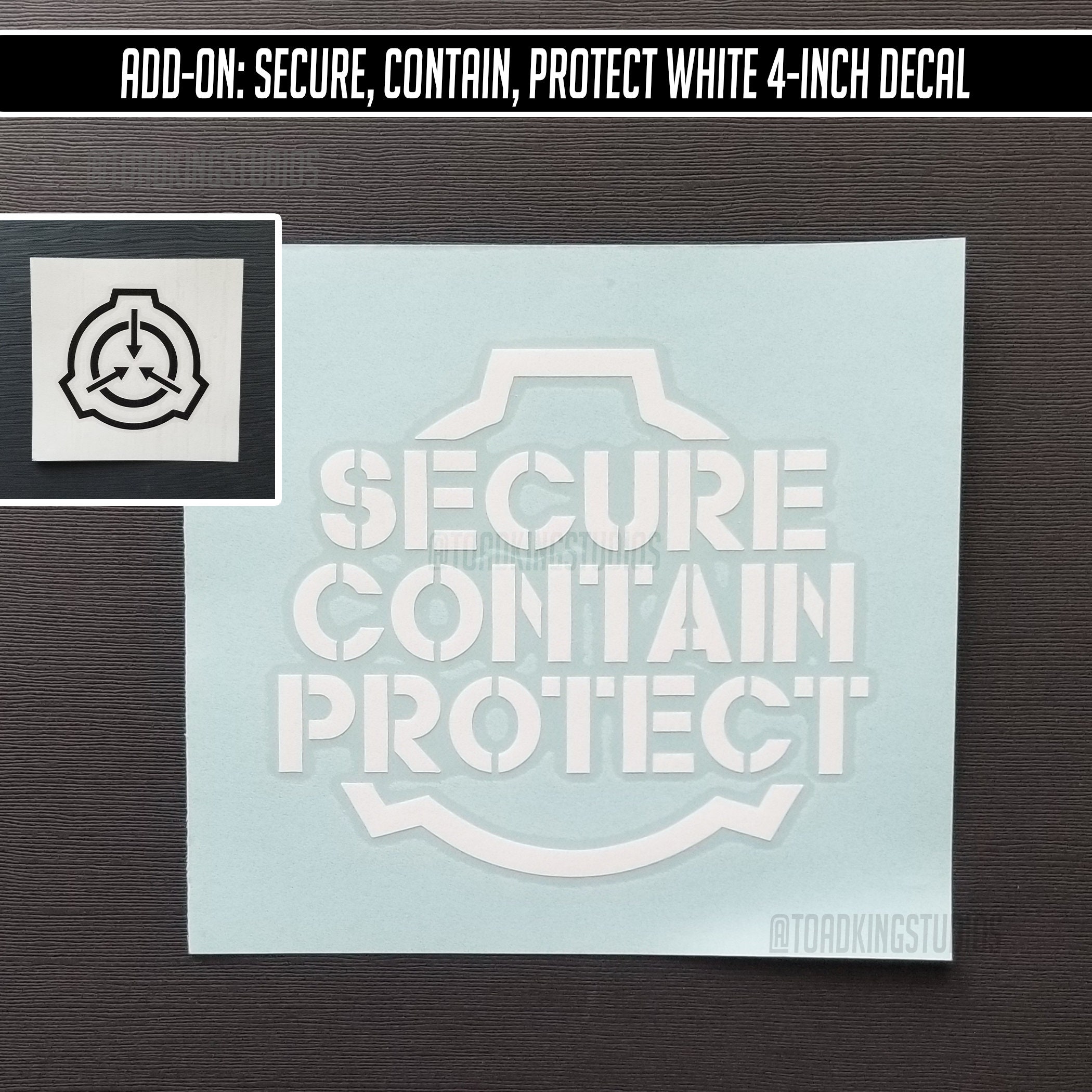 SCP Logo Black 4-inch Vinyl Decal Transfer Sticker - Foundation - Etsy UK