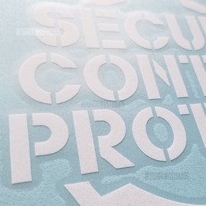Secure Contain Protect Vinyl Decal Transfer Sticker - 5-inch SCP ...