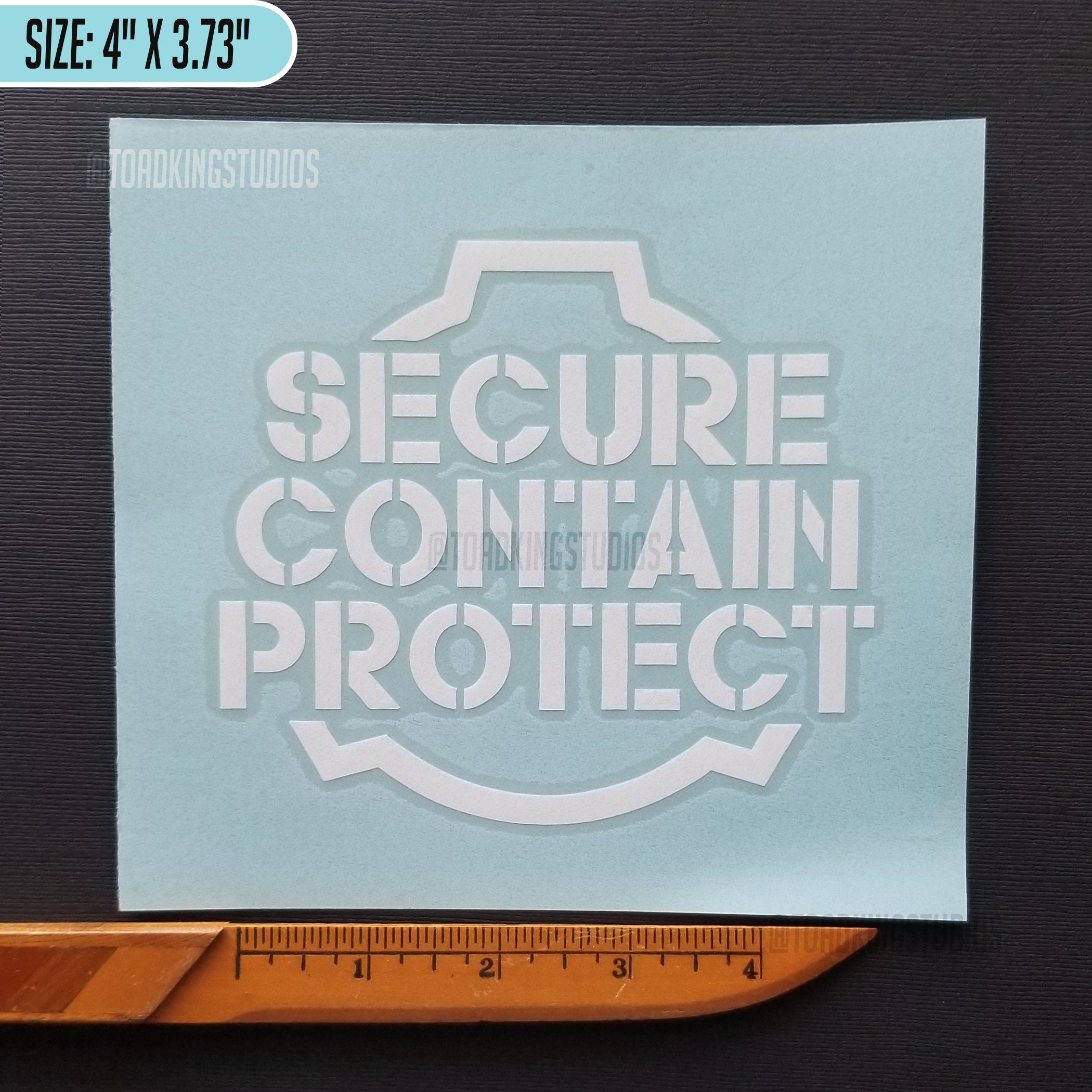 Secure Contain Protect Vinyl Decal Transfer Sticker - 5-inch SCP ...