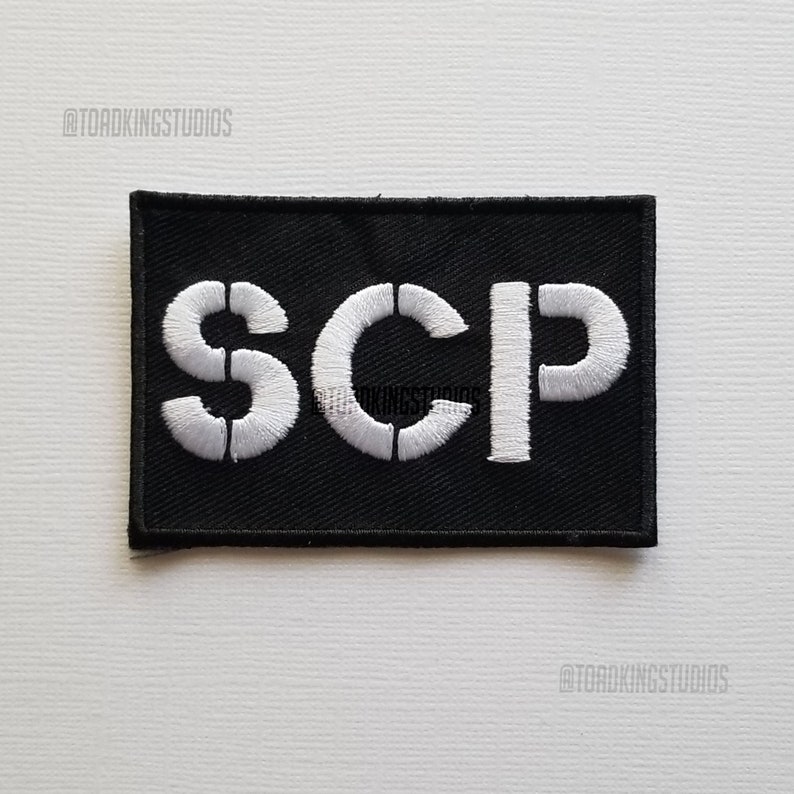 SCP Text Stencil Black Rectangle 3-inch Cosplay Patch - Etsy